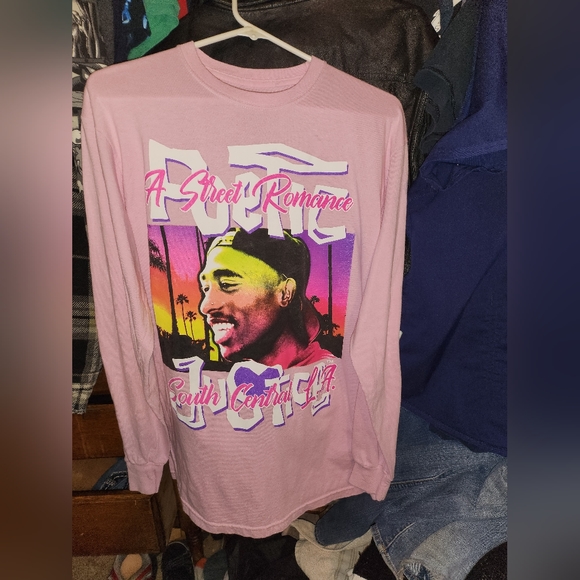 poetic justice | Tops | Tupac Poetic Justice Pink Shirt | Poshmark